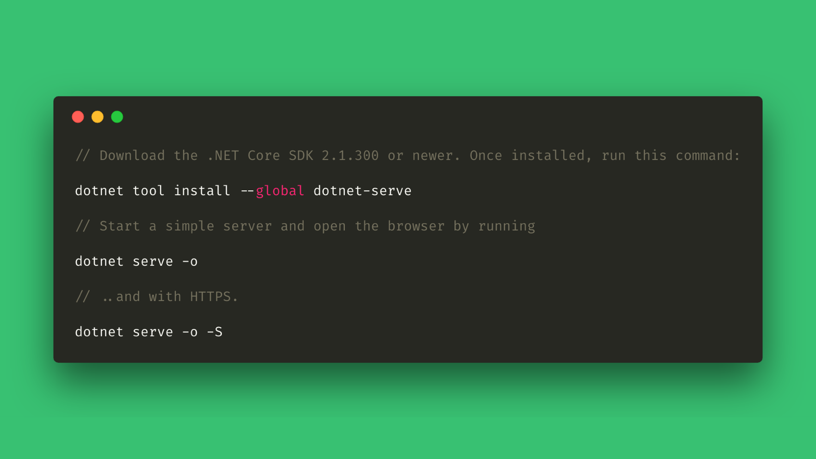 HTTP server for .NET Core CLI - BuiltWithDot.Net